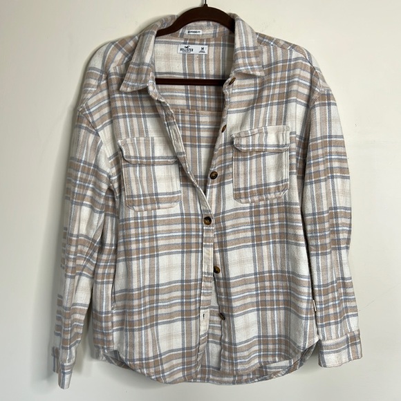 Hollister | Tops | Hollister Boyfriend Fit Flannel Shacket | Poshmark